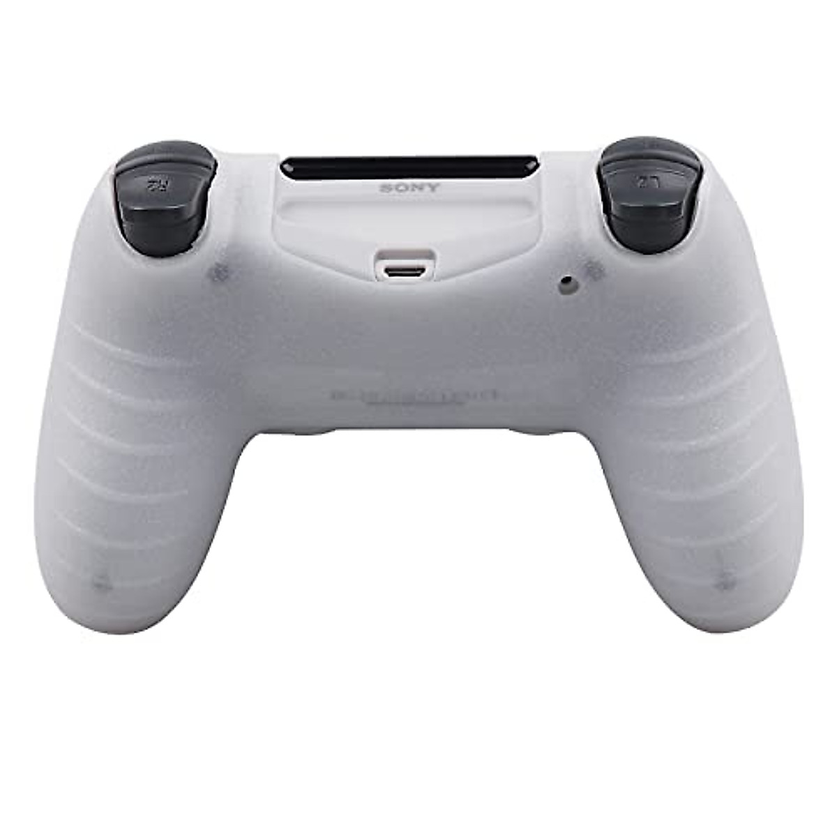 Ralan Controller Skin for PS4 Slim/Pro - Glitter Anti-Slip Silicone Cover - Compatible with PS4 Wireless/Wired Gamepad - 4 Cat Paw Thumb Grip Caps & Black Pro Thumb Grip x 8