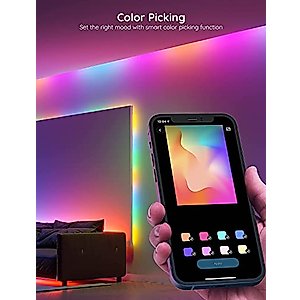 Govee 65.6ft RGBIC LED Strip Lights, Color Changing LED Strips, App Control via Bluetooth, Smart Segmented Control, Multiple Scenes, Enhanced Music Sync LED Lights for Bedroom, Party (2 X 32.8ft)