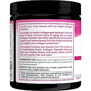 NeoCell Super Collagen Powder, 10g Collagen Peptides per Serving, Gluten Free, Keto Friendly, Non-GMO, Grass Fed, Paleo Friendly, Healthy Hair, Skin, Nails & Joints, Unflavored, 7 Oz