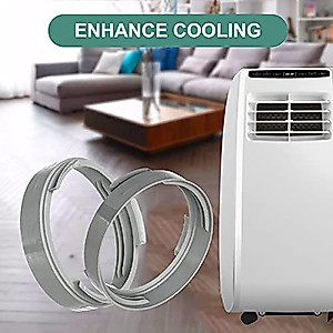 YUYUYU Air Conditioner Exhaust Hose Coupler - Shinco 5.9 Inch Used to Connect The Back End of Mobile Conditioning Port Accessories(Round), YUYUYU, White, 6.1X 6.1X1.57inch