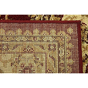 Unique Loom Voyage Collection Traditional Oriental Classic Intricate Design Area Rug (3' 3 x 5' 3 Rectangular, Red/Gold)
