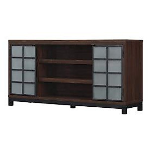 Twin Star Home 55" Uptown Uptown Loft TV Stand for Up to 60" TV - Saw Cut Espresso, TC55-6490-PD01