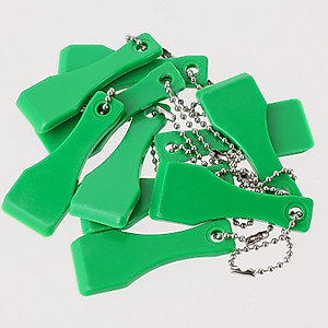 10 Pcs Lotto Scratcher Tool Plastic Scraper Tool Keychain Scraper for Lottery Ticket Lotto Scratcher Keyring Scoop Shape Lotto Scratcher Keyring Scraper for Label Sticker Remover Tool Green