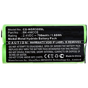 Henhaoro Shaver Rechargeable Replacement Battery for Waterpik Sensonic Plus SR-3000 BK-4MCCE