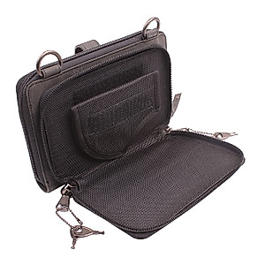 Lady Conceal Concealed Carry Millie Leather Crossbody Organizer (Dusty Black)
