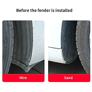 Jawjut Mud Flaps, Compatible with Tesla Model 3 2023,Splash Guard Accessories, No Drilling Required, Black