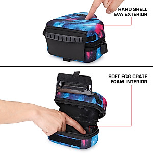 USA Gear DSLR Camera Sleeve with Molded EVA Hard Shell Camera Case Protection, Quick Access Opening, Padded Interior and Rubber Coated Handle-Compatible with Nikon, Canon, Olympus and More (Galaxy)