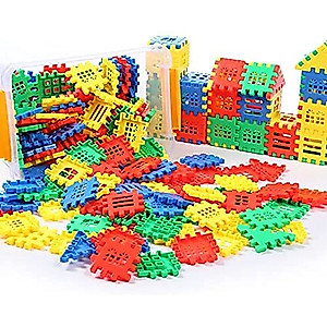 Building Blocks Construction and Connect Toy Sets, Educational Building Toys Building Sets, Develop Tactile Skills, Creativity, Sense of Color,for Preschool Toddlers Girls and Boys-1418