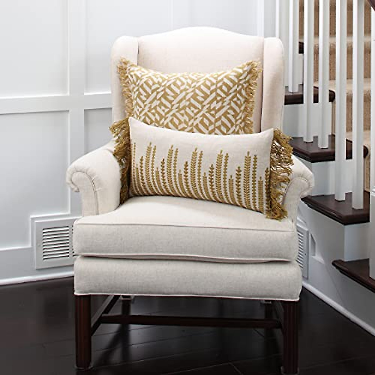 Pillow Perfect Indoor Alpine Gold Throw Pillow, 23 X 11.5 X 5, Yellow