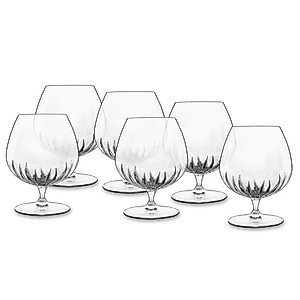 Luigi Bormioli Mixology 5" Brandy Snifter/Cognac Stem, 15.75 oz, Set of 6, 6 Count (Pack of 1), Clear
