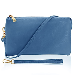 Clutch Purse Wristlets for Women - Small Clutch Purses for Women, Wristlet Wallets for Women, Casual Clutch Purse, Vegan Leather Wristlet with Shoulder and Wrist Strap, Crossbody Bags for Women