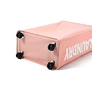 Foldable Laundry Basket, Large Capacity Removable Hamper with Wheels, for Storing Toys Clothes. 17.7" x 9.9" x 2.4"