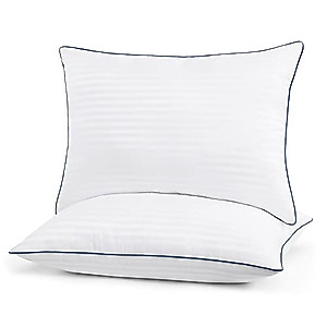 Homemate Bed Pillows for Sleeping - Queen Size(20"x28") Set of 2 Hotel Quality Pillows Allergy Friendly Microfiber Shell Fluffy Down Alternative Filling Pillow Suitable Back Stomach or Side Sleepers