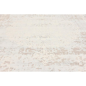 Unique Loom Traditional Classic Intricate Design with Distressed Vintage Detail, Area Rug, 10 ft x 13 ft, Light Blue/Ivory