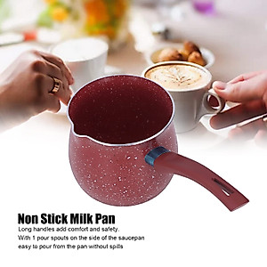 butter warmer Pan, Non Stick Milk Pan Mini Coffee Pot Saucepan Lightweight Kitchen Cooking Pot Aluminium Alloy Saucepan Cooking Pots Pot Stone Pot(red)