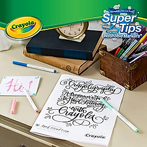 Crayola Super Tips Markers, Coloring Book Markers, 20 count