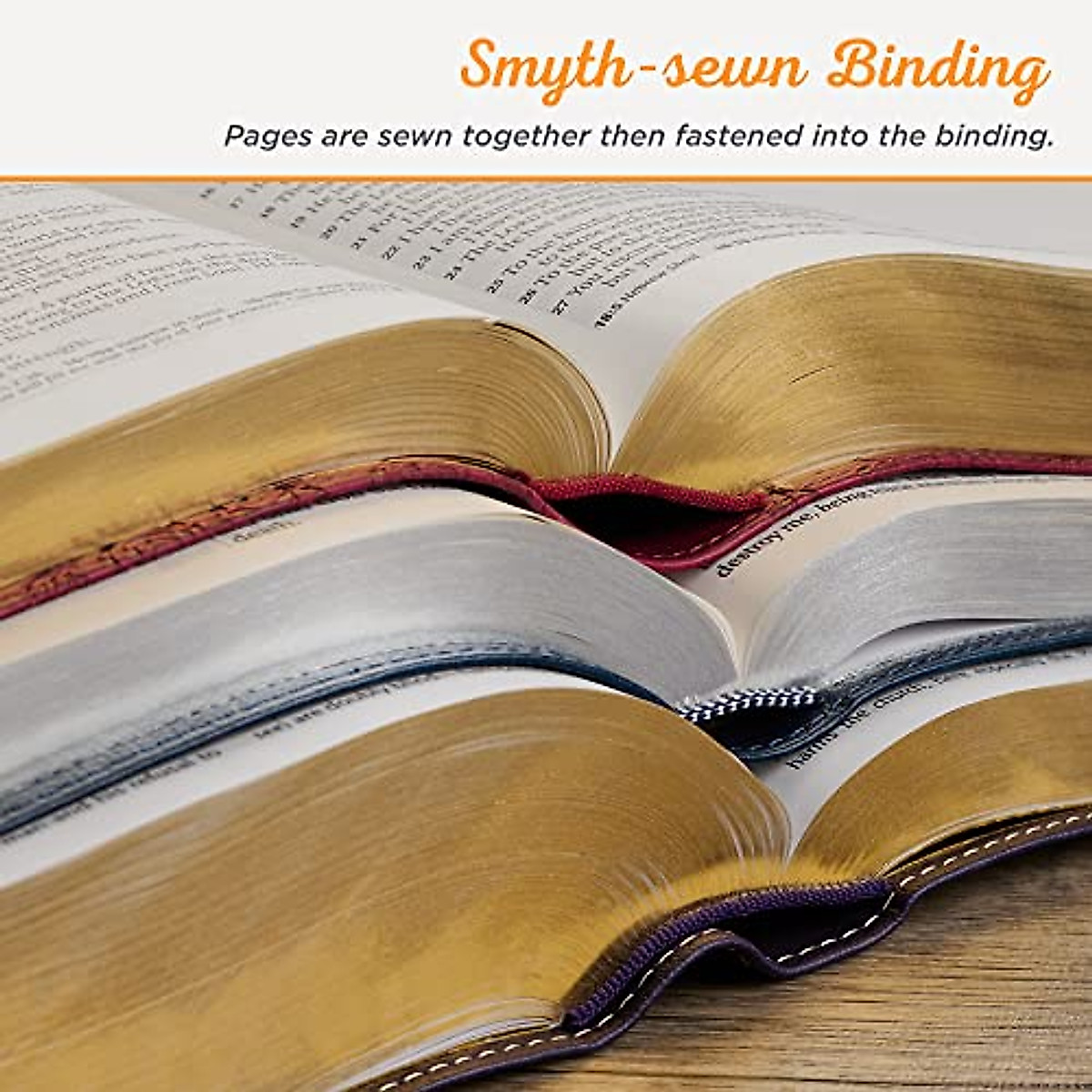 KJV Holy Bible, Large Print Compact, Saddle Tan Faux Leather w/Ribbon Marker, Red Letter, King James Version