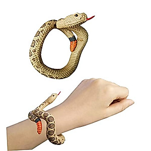 Toyvian Eco Friendly Toys Realistic Fake Snake Halloween Snake Toy Simulation Snake Bracelet Halloween Toys Scary Prank Toy for Women Halloween Party Snake Toy Model