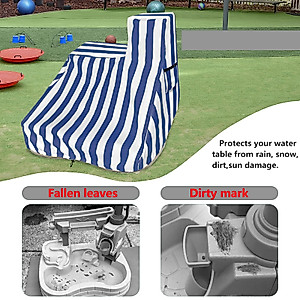 Sobana Kids Water Table Cover for Step 2 Pump & Splash Discovery Pond Water Table,Waterproof Dust Proof Anti-UV Outdoor Kids Water Sensory Table Pool Cover(Cover only,Blue)
