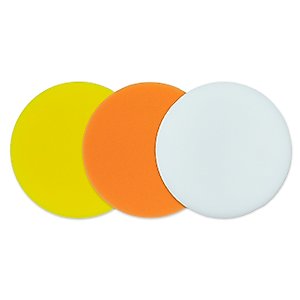 Tool Guy Republic 5.5" Foam DA Pad for use with 5" Backing Pads (Yellow/Heavy Cut, Orange/Medium Cut, White/Polish)