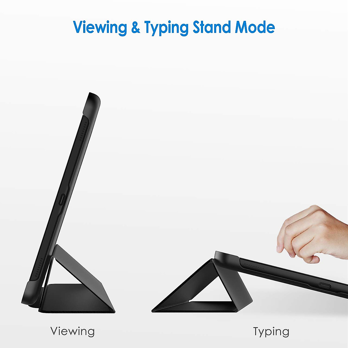 JETech Case for Samsung Galaxy Tab A 10.1 2019 (SM-T510/T515), Slim Stand Hard Back Shell Cover with Auto Wake/Sleep (Black)