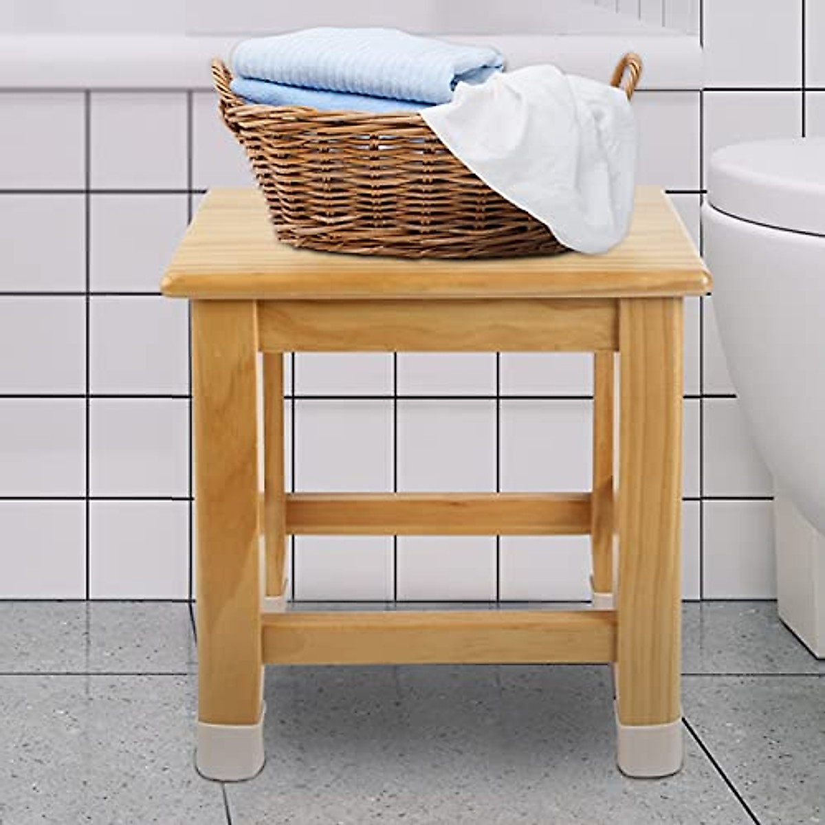 JIAHESHYP Bathroom Stool Bath Stool Non-Slip Waterproof Shower Stool, Shoe Stool, Portable Stool, for Kitchen, Bathroom, Garden & Outdoor (Size : 28 * 20 * 15cm)