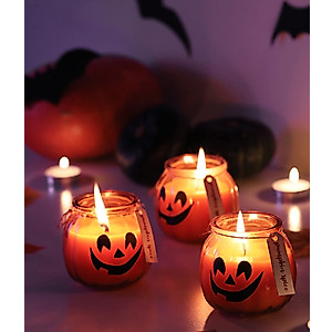 Fall Pumpkin Shaped Candle, Thanksgiving Pumpkin Spice Scented Candle Fall Decoration Farmhouse Candle Gift Set 3 x 5oz