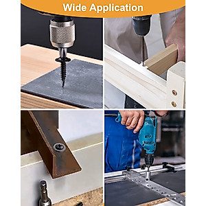 VIGRUE 410 Stainless Steel #8 X 1/2'' to 1-1/2'' Self Tapping Screw Assortment Kit, Modified Truss Head, 400pcs Self Tapping Screws for Metal, Black Oxide and Silver Stainless Steel