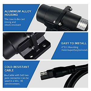 Putec Vibration Motor 200LBS Brush Vibrator for Salt&Sand and Concrete Mixer DC 12V 4500RPM Vibrating Force 200lbs