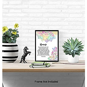 Buddhist Buddhism Art - Zen Namaste Wall Decor - 8x10 Poster Print for Yoga Room, Spa Decoration - Spiritual New Age Meditation Gift for Women - Buddha Statue, Mandala, Lotus Flower - Unframed