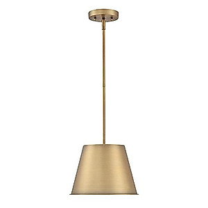 Westinghouse Lighting 6111500 Derose Transitional One-Light Indoor Pendant Light Brushed Brass Finish