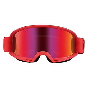IXS Hack Goggle Trigger Racing Red/Mirror Crimson One Size, 45mm Elastic Strap, Unobstructed Pereferal Vision (178°x78°), 3ply Foam for Increased Comfort, Roll-Off/Tear-Off Compatibility