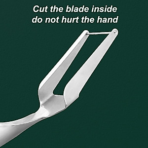 WDDH 2 in 1 Watermelon Slicing Knife,Dual Head Stainless Steel Fruit Forks Cutter Knife Portable Watermelon Fork Cutter Tool for Party Camping Kitchen Gadget[#1]