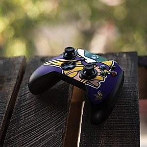 Skinit Decal Gaming Skin compatible with Xbox One Controller - Officially Licensed NFL Minnesota Vikings Retro Logo Design