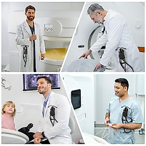 Mirfane Stethoscope Holder-Stethoscope Clip Hip Holder with Genuine Leather Stethoscope Holster for Littmann & Most Stethoscopes - Waist Belt/Scrubs/Pocket Clip for Physicians, Students, Nurses