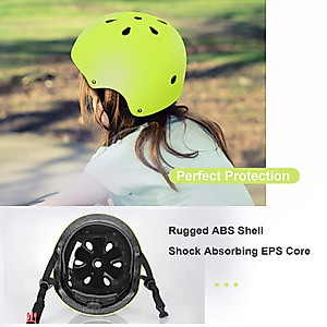 Besttravel Kids Bike Helmet, Toddler Helmet Adjustable Toddler Bike Helmet Ages 3-8 Years Old Boys Girls Multi-Sports Safety (Green)