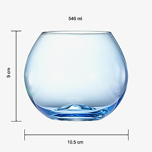 Colored Wine Glass Set, Large 12oz Bubble Glasses Set of 6, Unique Italian Style Tall for White & Red Wine, Water, Margarita Glasses, Color Tumbler, Gifts, Viral Beautiful Glassware (Stemless Wide)