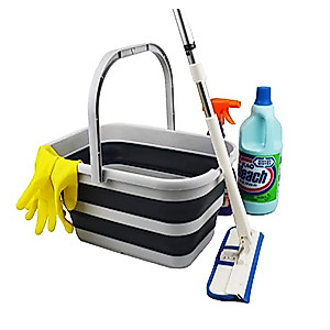 SAMMART 12L (3.1 Gallon) Collapsible Rectangular Handy Basket/Bucket (Set of 2)