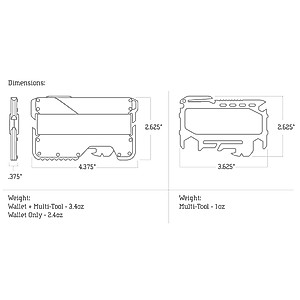 Dango Slim Minimalist Wallet for Men - RFID Blocking - Leather + Multi-Tool, Black Dtex/Desert Sand