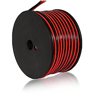 GS Power 16 Gauge Wire (16 AWG) - 100 Foot, Pure Copper, Stranded Electrical Wiring for Speaker, Automotive, Trailer, Stereo and Home Theater Applications - Red/Black