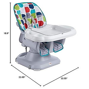 Fisher-Price SpaceSaver High Chair, Blue/Green