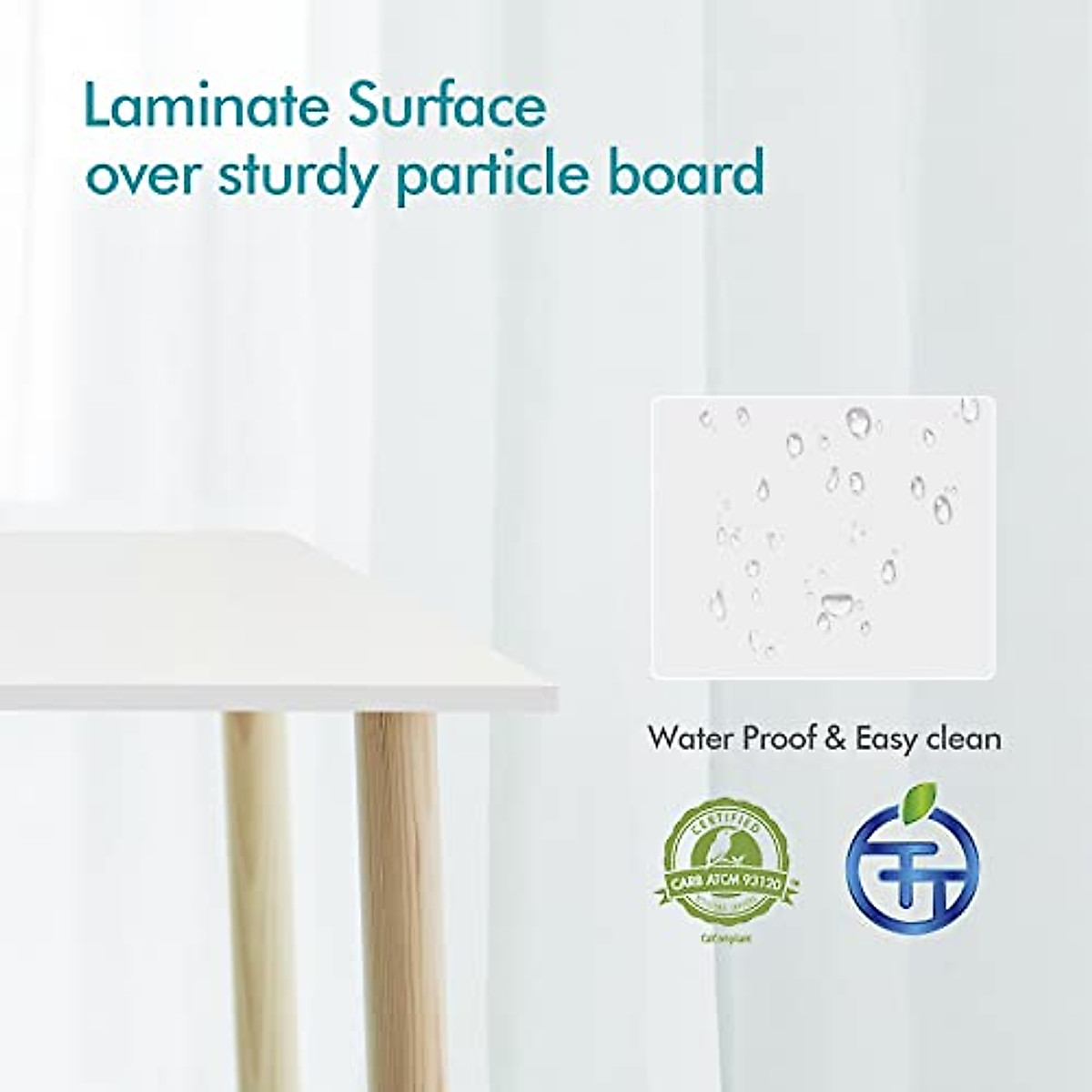 Kaboon Solid Color Table Top 60x24 inches, Tabletop for Sit Stand Desk, Reversible Melamine Top,Double Desks Home Office(59.1"x23.62", White)