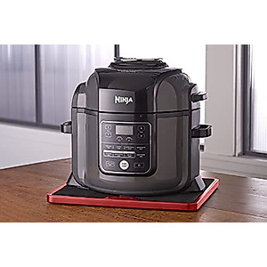 Nifty Solutions Large Appliance Rolling Tray - Red, Home Kitchen Counter Organizer, Integrated Rolling System, Non-Slip Pad Top for Coffee Maker, Stand Mixer, Blender, Toaster, (8824RED)