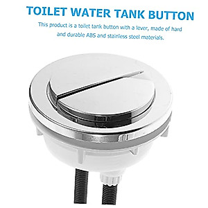 Cabilock 2pcs toilet button toilet accessories dual flush button toilet parts toilet water tank parts accessories for sterling toilet replacement parts Plastic Toilet Push Button pure suite