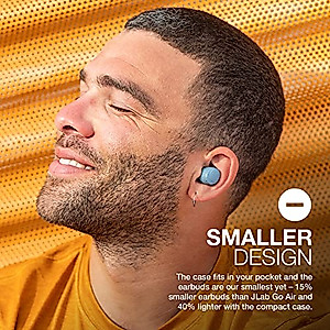 JLab Go Air Pop True Wireless Bluetooth Earbuds + Charging Case | Slate | Dual Connect | IPX4 Sweat Resistance | Bluetooth 5.1 Connection | 3 EQ Sound Settings Signature, Balanced, Bass Boost