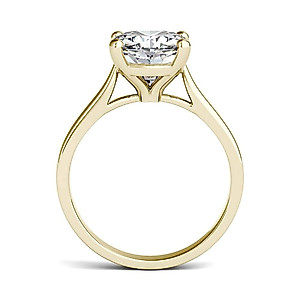 MOTIEL 2 Carat Moissanite Solitaire Engagement Ring for Women, 10K 14k 18K Sterling Silver Women's Wedding Rings Promise Rings for her, Nice Gift Women Rings with Name Engraving-925