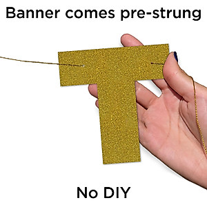 May The Forties Be With You - Happy 40th Birthday Party Glitter Banner - 40th Star Wars Birthday Party Decorations and Supplies - 40th Wedding Anniversary Decorations