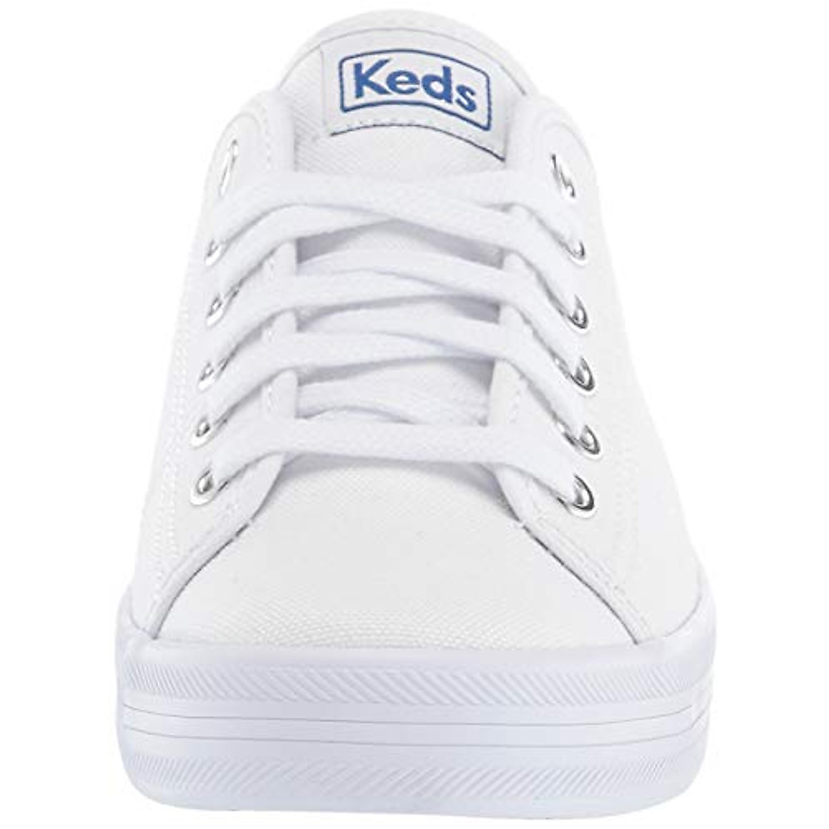 Keds womens Kickstart Mule Core Canvas Sneaker, White, 7.5 US