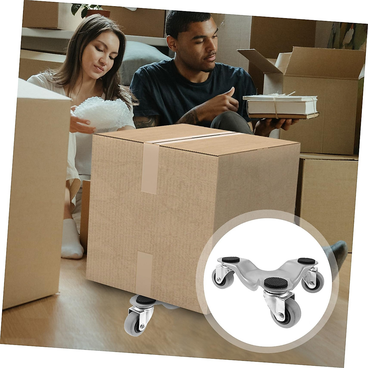 Moving Artifact Moving Wheels Furniture Rollers Furniture Dolly Moving Dolly 3 Wheel Dolly Portable Moving Rollers Moving Tool for Furniture Dolly Wheels Carbon Steel Lifts Heavy