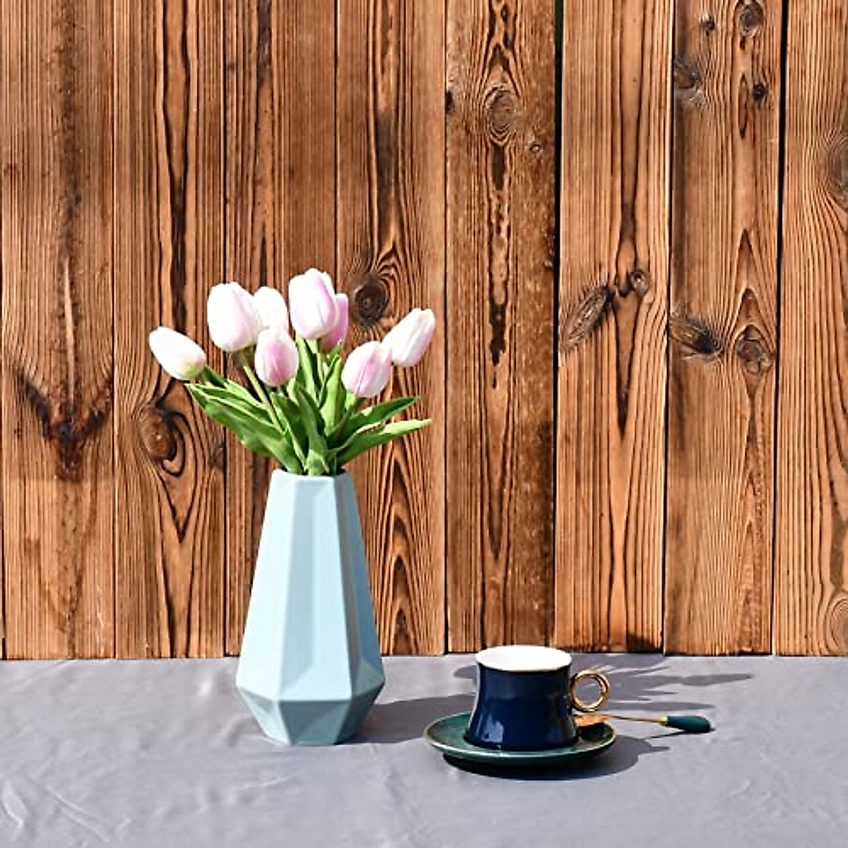 ONLY ART 30pcs Peach Artificial Tulip Flowers with Soft Latex Materials for Mother's Day Home & Kitchen Decoration